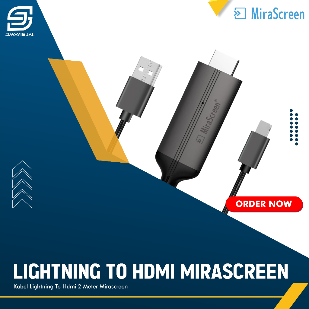 Jual [JaVis] Mirascreen LD36 iPhone to HDMI Cable for iPhone Laptop ...
