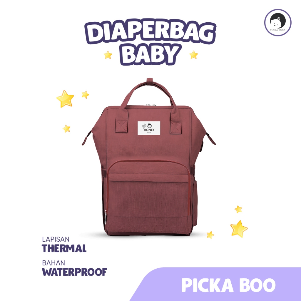 Jual PICKA BOO Tas Perlengkapan Bayi Tas Ransel Bayi Multifungsi Diaper ...