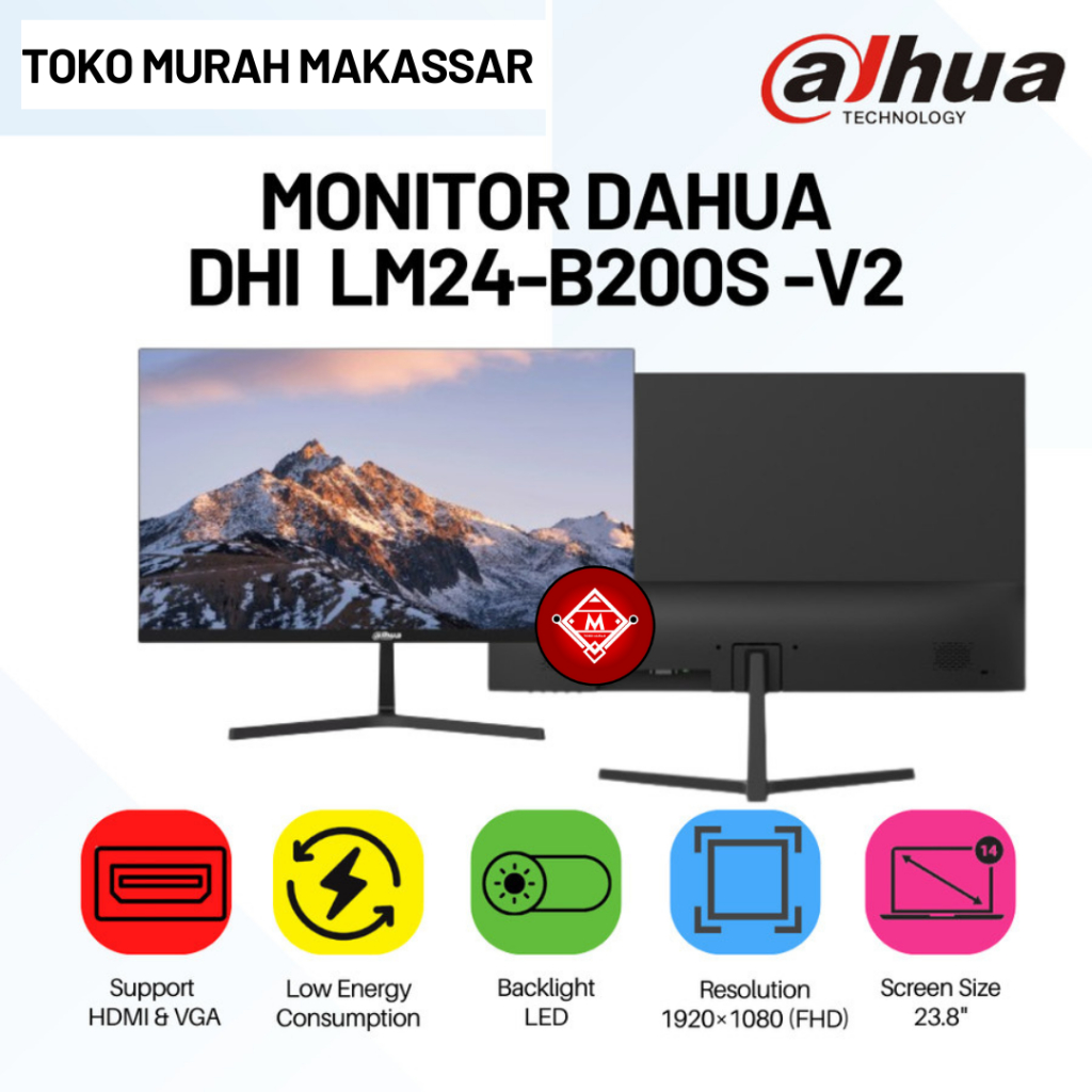 Jual Monitor LED Dahua 24" DHI-LM24-B200S FHD HDMI VA Garansi Resmi 100Hz | Shopee Indonesia