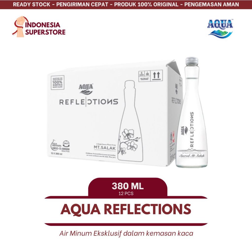 Jual Aqua Reflections Still 380 ML ( 12 pcs ) | Shopee Indonesia