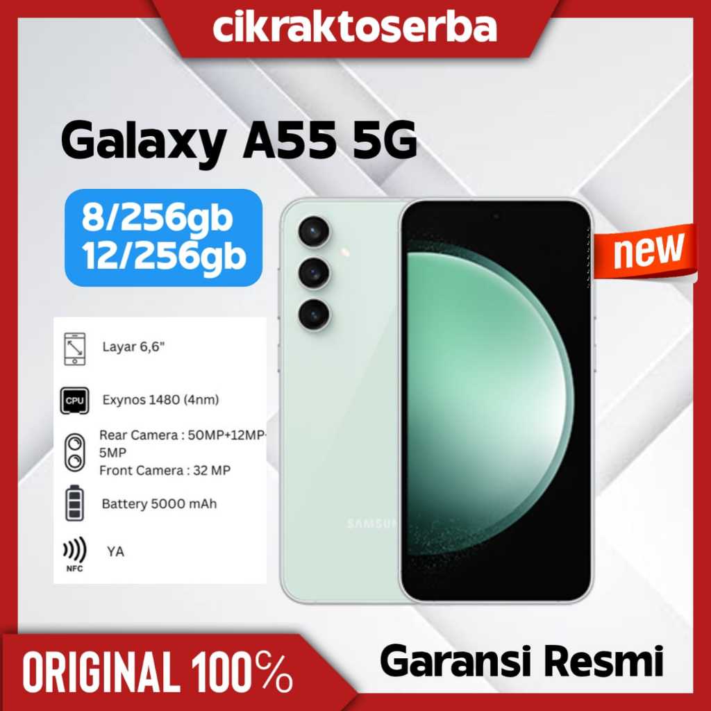 Jual Samsung Galaxy A55 5G Ram 8/256GB Garansi Resmi | Shopee Indonesia