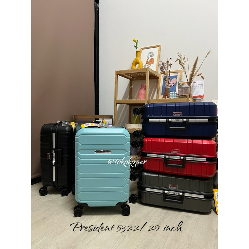 Jual KOPER PRESIDENT 5322 SIZE 20 INCH CABIN SIZE BAHAN ABS 100% KUAT ...