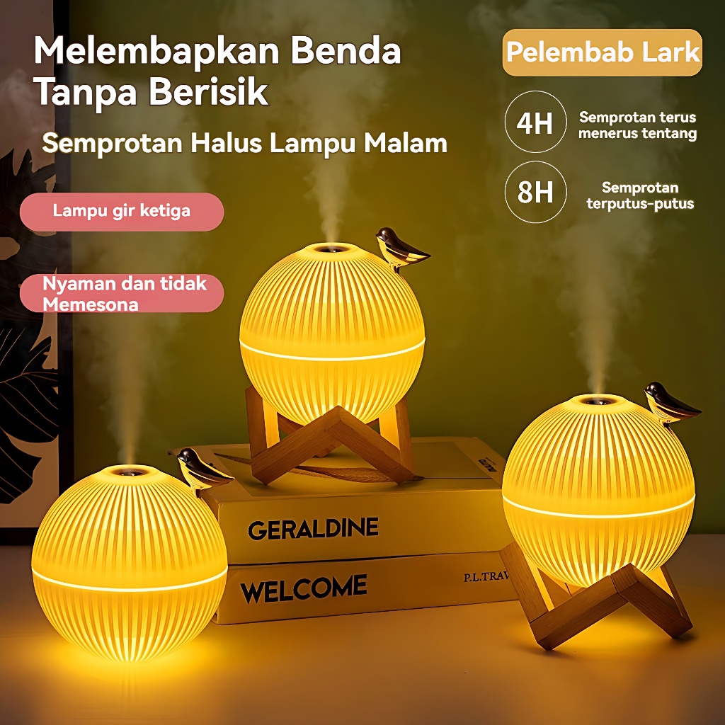 Jual 300ML Aesthetic Humidifier Diffuser Air Purifier Aromaterapy ...