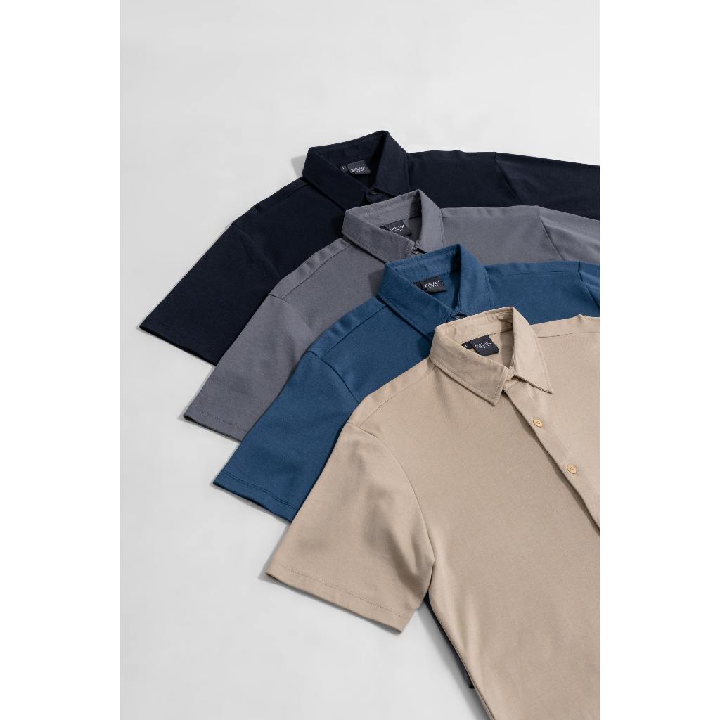 Jual BYBLANK Saga Kemeja Kaos Cotton Air - Kemeja Premium Lengan Pendek Bahan Cotton Air ...