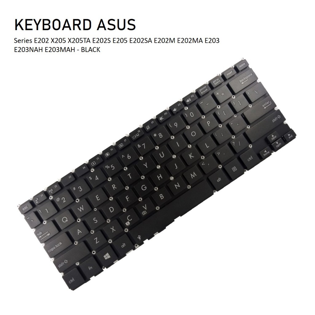 Jual KEYBOARD ASUS E202/E202SA/E202S/E203NAH BLACK SERIES | Shopee ...