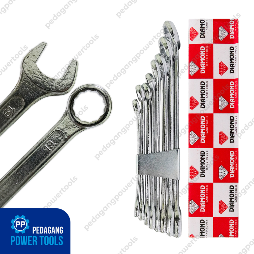 Jual DIAMOND 8-19 mm Kunci Ring Pas 8 pcs Combination Wrench Ringpas ...
