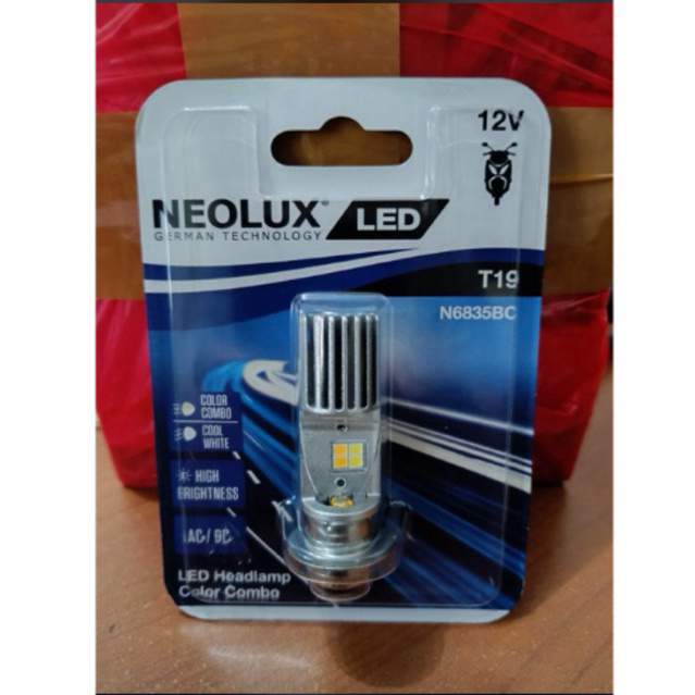 Jual NEOLUX LED T19 M5 K1 lampu utama motor H6 PUTIH KUNING AC / DC PNP distributed by osram ...