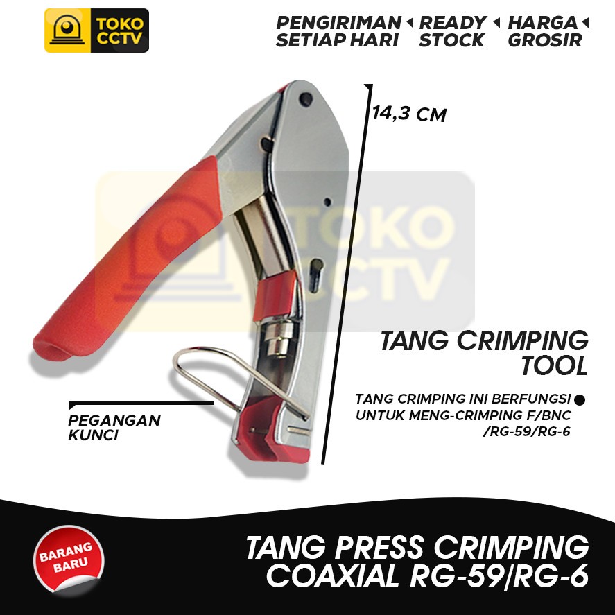 Jual Tang Crimping Press Compression Coaxial BNC F RG6 RG59 HT-H518A ...