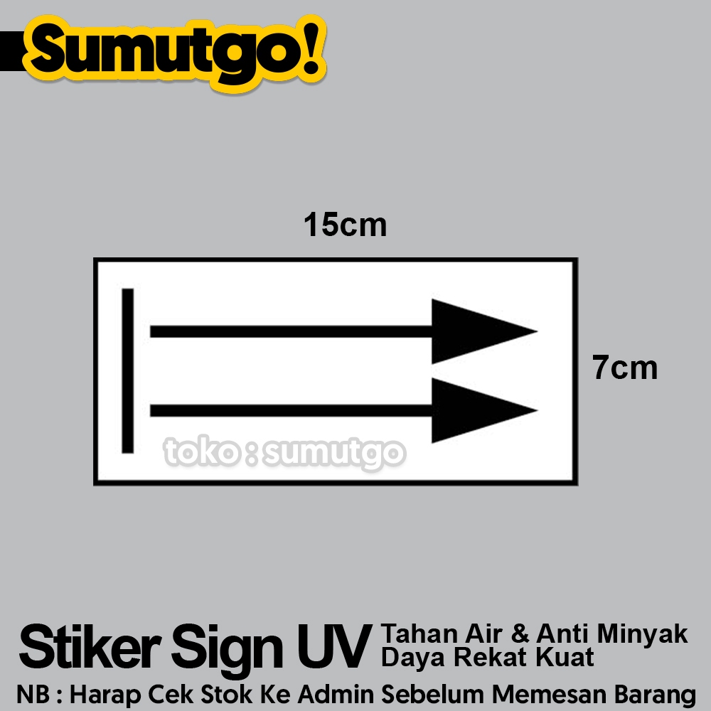 Jual Stiker Wadah Tutup Limbah Tanda Panah 15 x 7 cm / Waste Residual ...