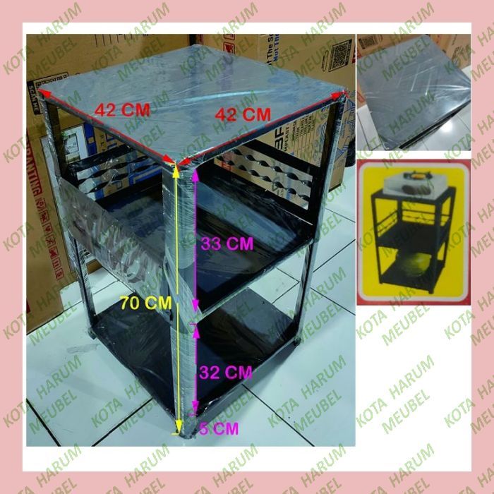 Jual rak besi meja kompor gas portable portabel dudukan kompor gas meja ...