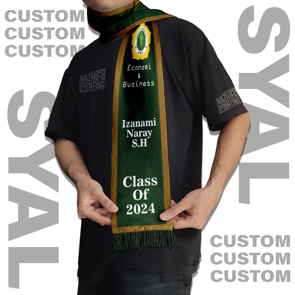 Jual Nazhifa Printing - Custom Syal Wisuda Lulus Cumlaude Universitas ...