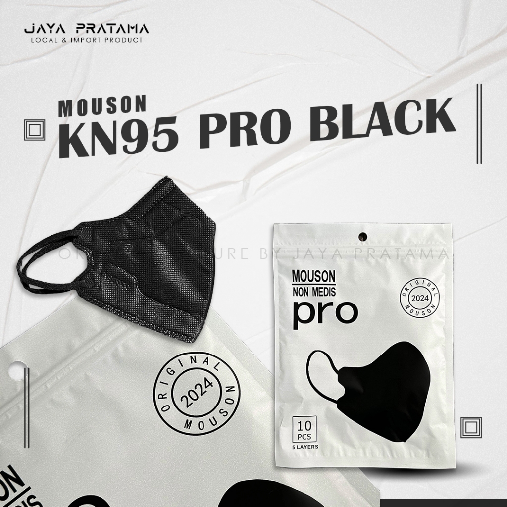 Jual MASKER KN95 PRO MOUSON EARLOOP HITAM ISI 10 PCS | Shopee Indonesia