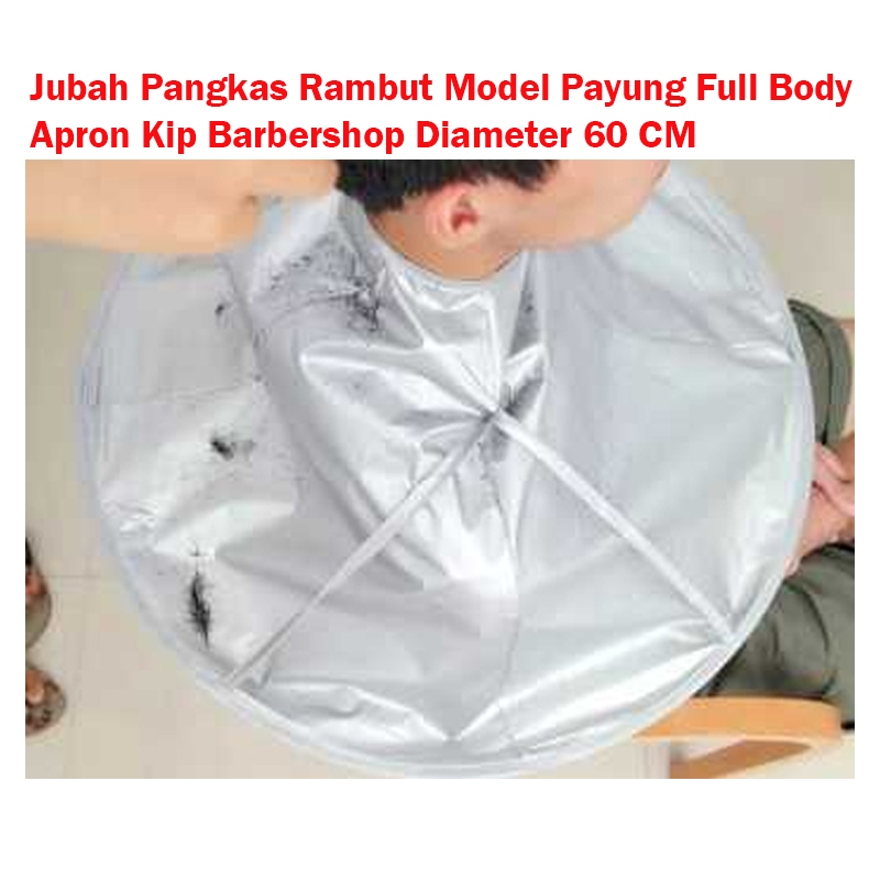 Jual Jubah Pangkas Rambut Model Payung Full Body Apron Kip Barbershop ...