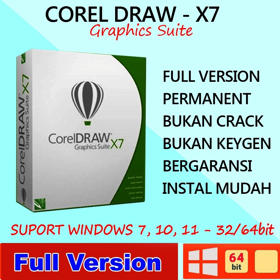 Jual Corel Draw Graphics Suite x7 32/64 bit Full Version OK | Shopee ...