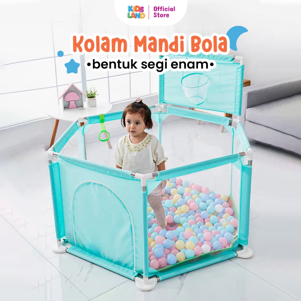 Jual KIDS LAND Kolam Mandi Bola Keranjang Pagar Mandi Bola Anak Basket ...