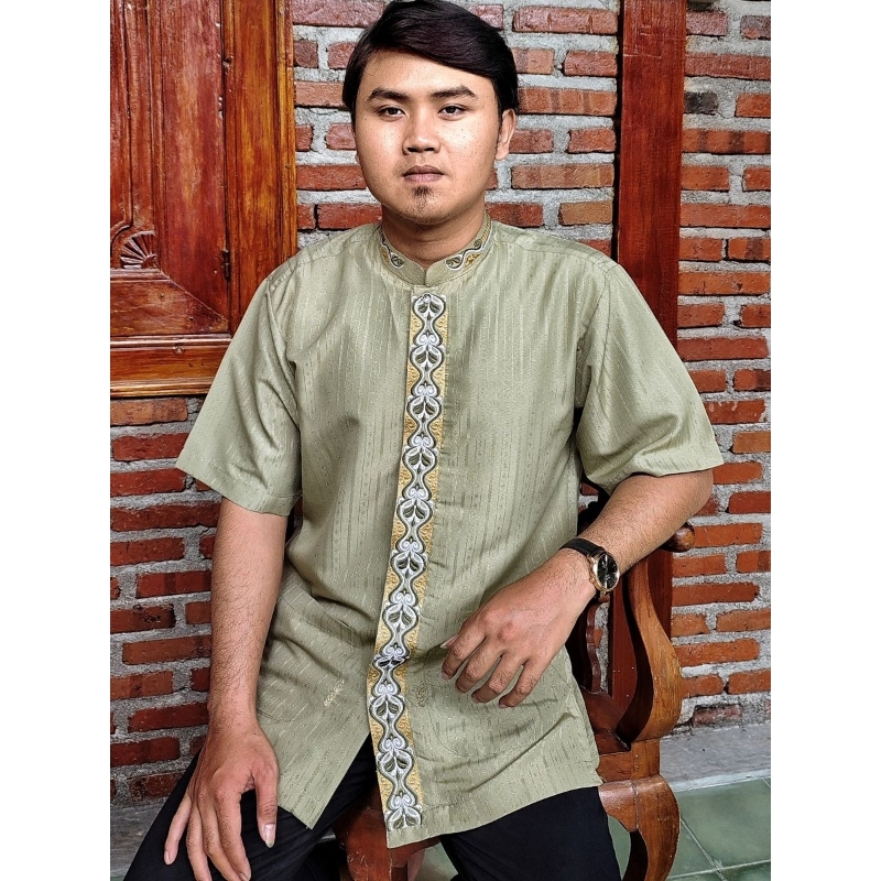 Jual Moerba Baju Koko Pria Lengan Pendek Bordir (BONUS DUS) Bahan Dobby ... Jual Moerba Baju Koko Pria Lengan Pendek Bordir (BONUS DUS) Bahan Dobby ...