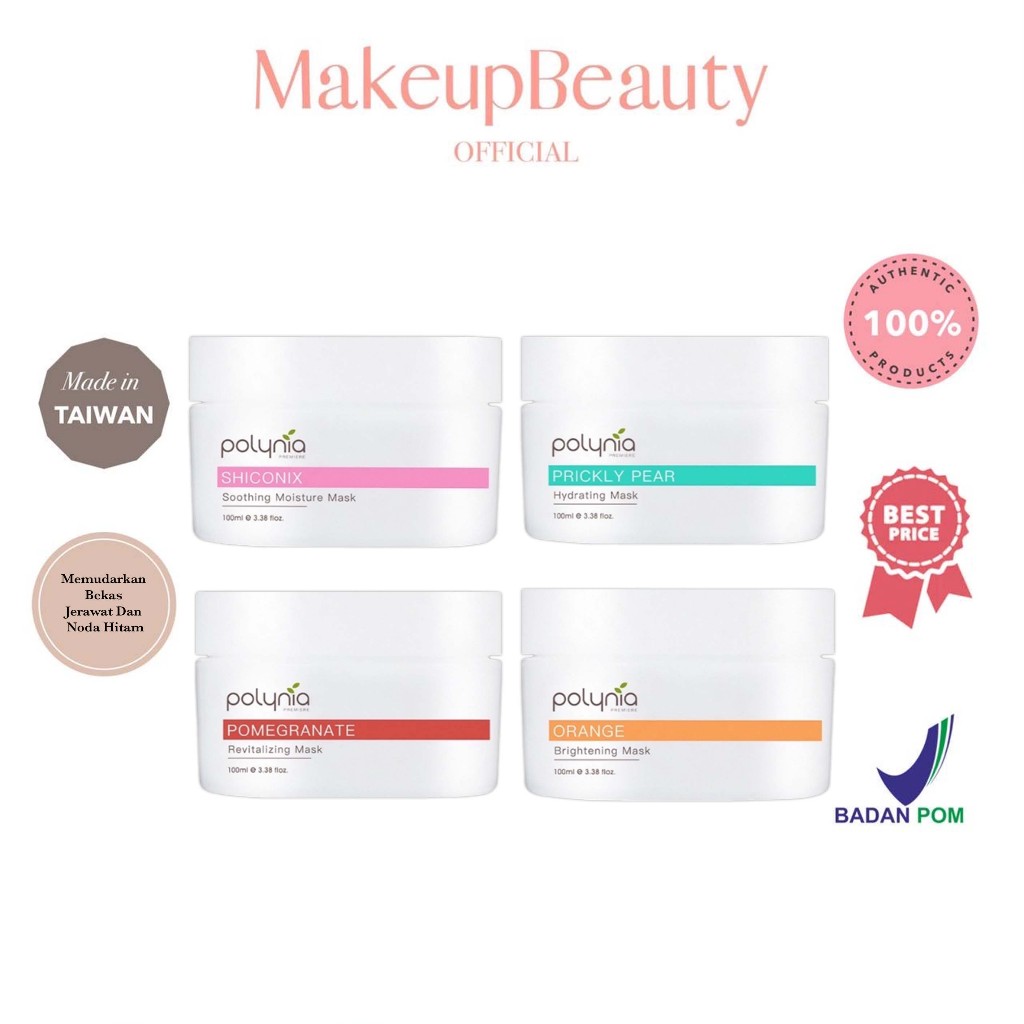 Jual POLYNIA Cream Mask | Face Mask 100ml - Pomegranate | Orange ...