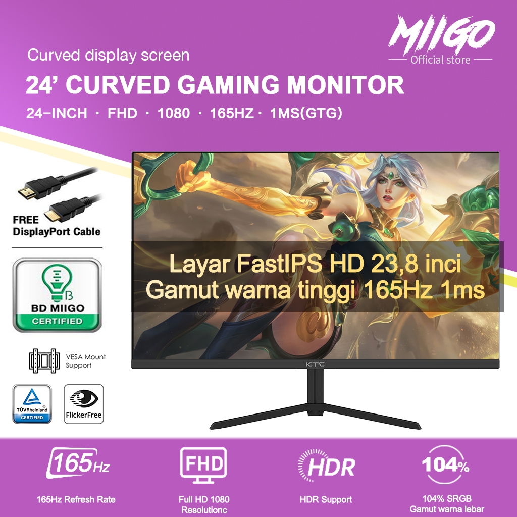 Jual MIIGO×KTC Monitor Gaming FPS H24T09P KTC 24 Inci FHD 165HZ Layar ...