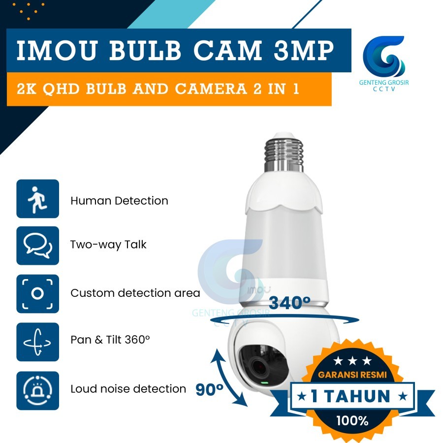 Jual Kamera CCTV IMOU Bulb Camera 3MP Camera 2K Plus Lampu | Shopee ...