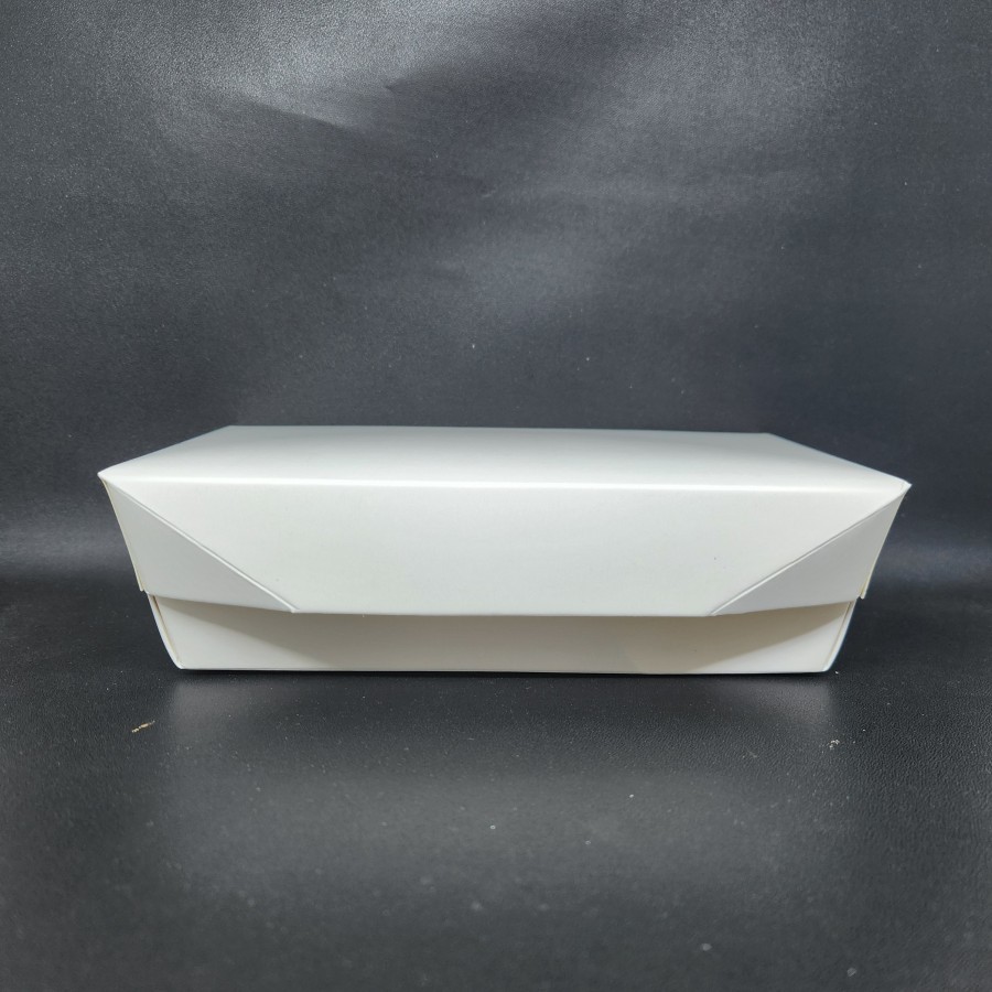 Jual Lunch Box Kertas / Tempat Makan Kertas MEDIUM Putih / Coklat isi ...