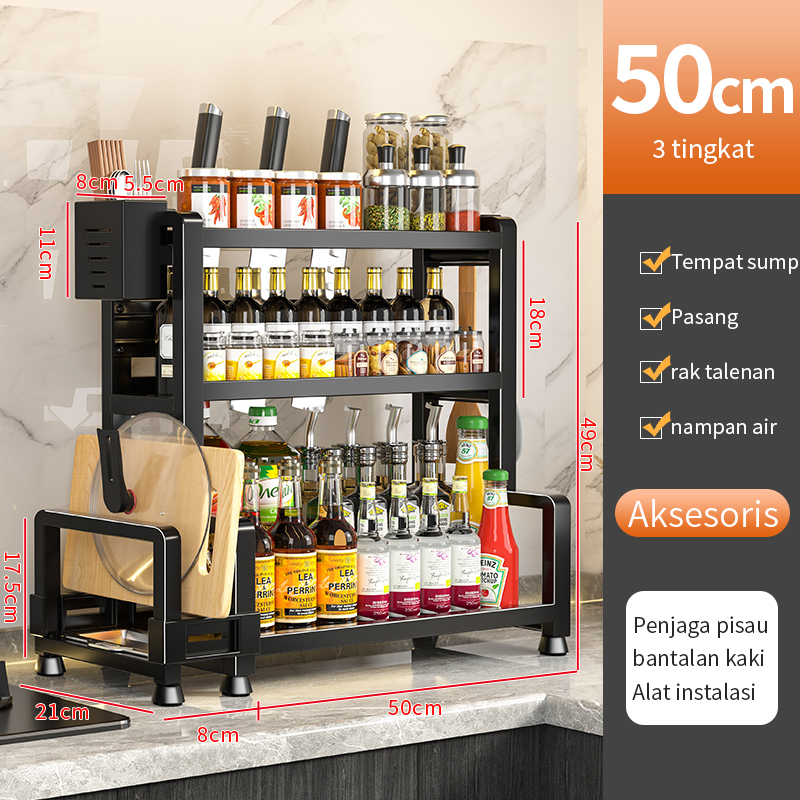 Jual Rak Bumbu Dapur Stainless Steel Rak Dapur Serbaguna | Shopee Indonesia