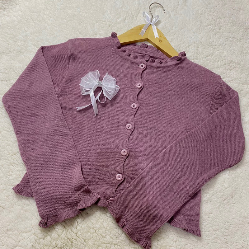 Jual Ribbon Cardi | Cardi Pita | Cardigan Korea Lucu | Cardigan Rajut ...