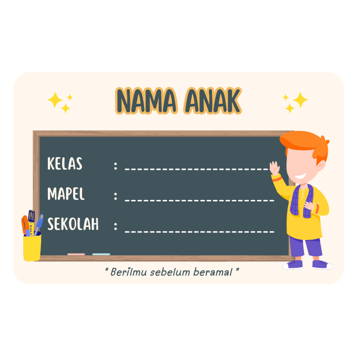 Jual ISI 50 STIKER MAPEL | Label Buku Pelajaran Sekolah | Stiker Mata ...