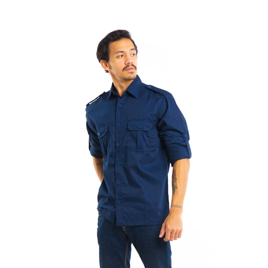 Jual Kemeja PDL Navy Baju PDH Unisex Pria Wanita Baju Kemeja PDH ...