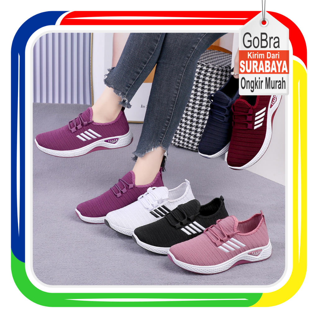 Jual Gobra ♕ SEP101 (Tanpa Kotak) Sepatu Sneakers Wanita SIze 36-42 7 ...