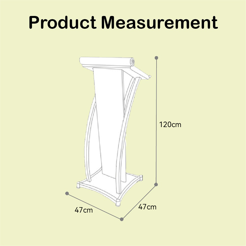 Jual ⚡Kemasan Bingkai Kayu Aman⚡Podium Minimalis Stainless Steel/Mimbar ...