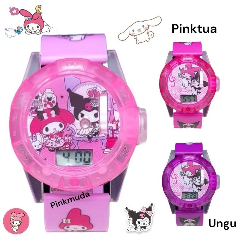 Jual jam tangan anak KUROMI 3in1 ada laser proyektor dan lampu musik ...