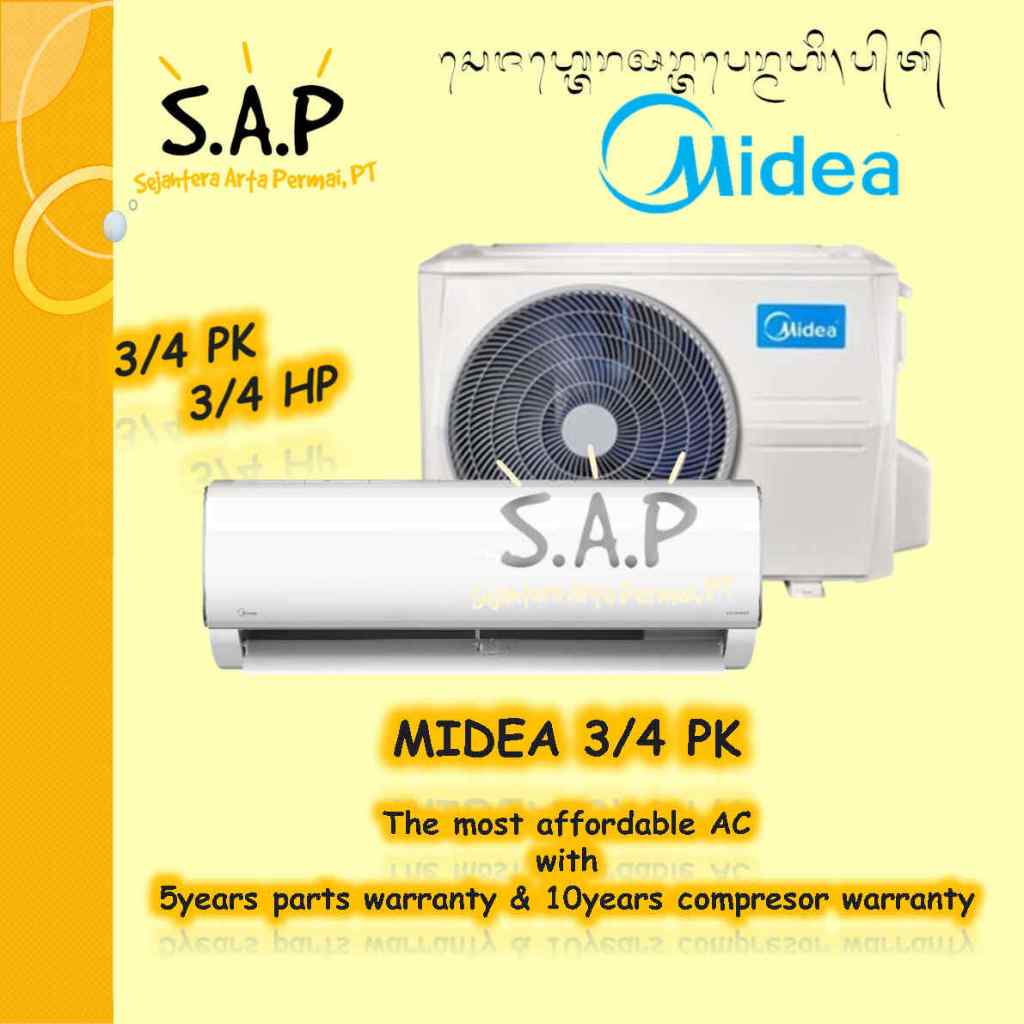 Jual AC Midea 3/4 PK Standard / MSAF 07CRN2 | Shopee Indonesia