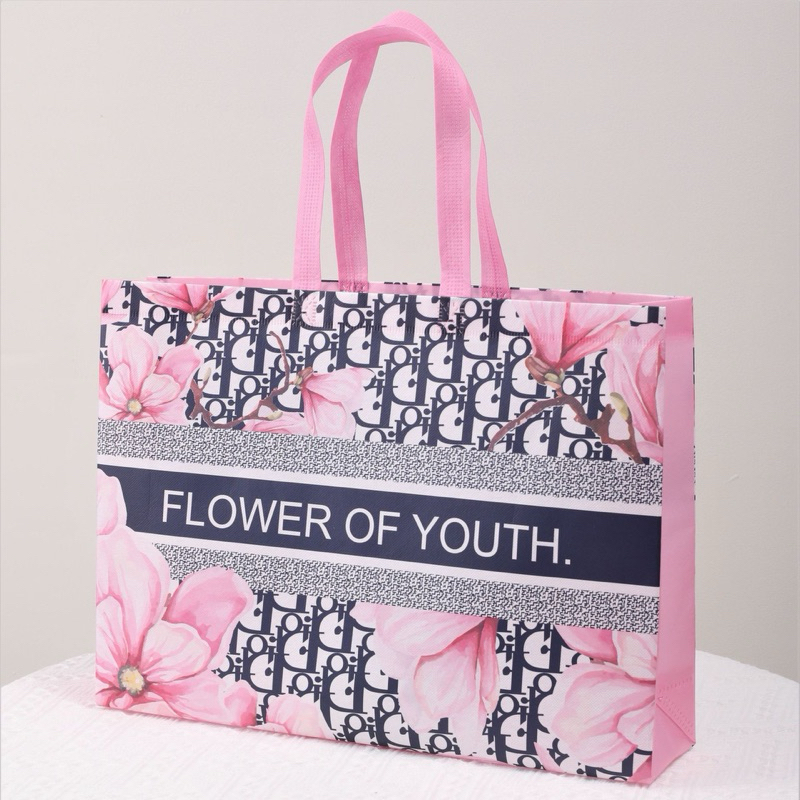 Jual TAS BELANJA BAHAN SPUNBOND MOTIF BUNGA | TAS HAMPERS TAS NON WOVEN ...
