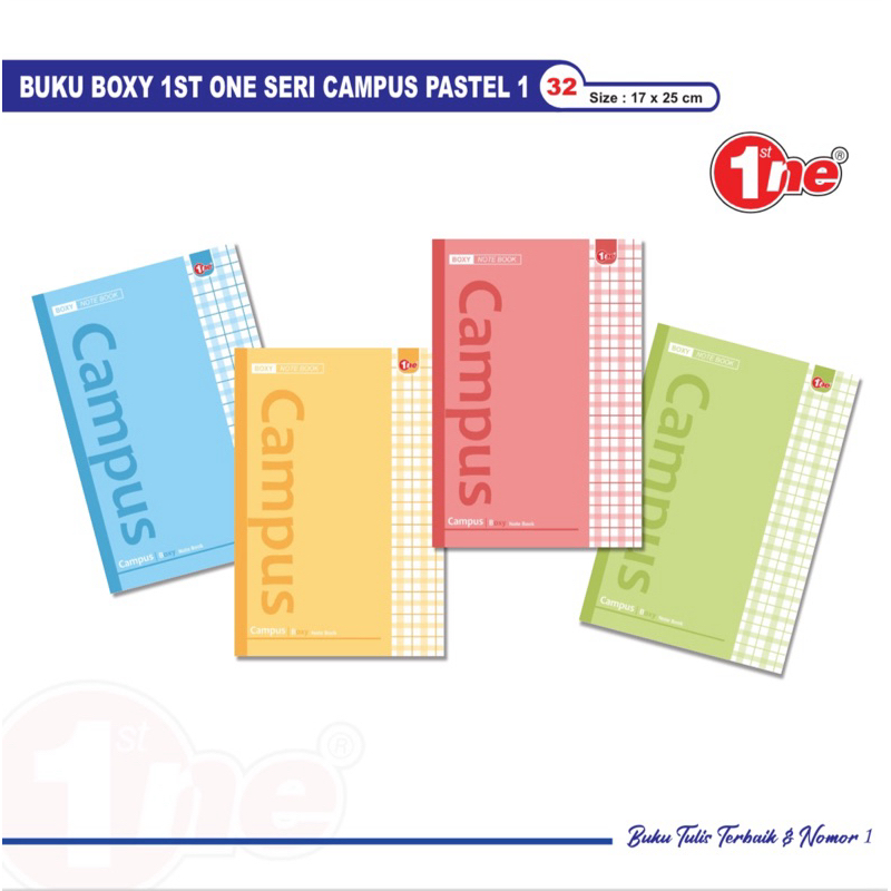 Jual [1PAK=10BUKU] BUKU TULIS BOXI CAMPUS ONE 32 LEMBAR | BUKU TULIS ...