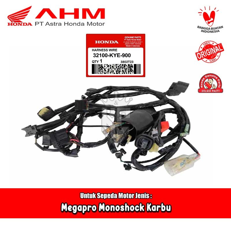 Jual Wayar Kabel Body Komplit Honda Megapro Monoshock Karbu 100% Original AHM 32100-KYE-900 ...