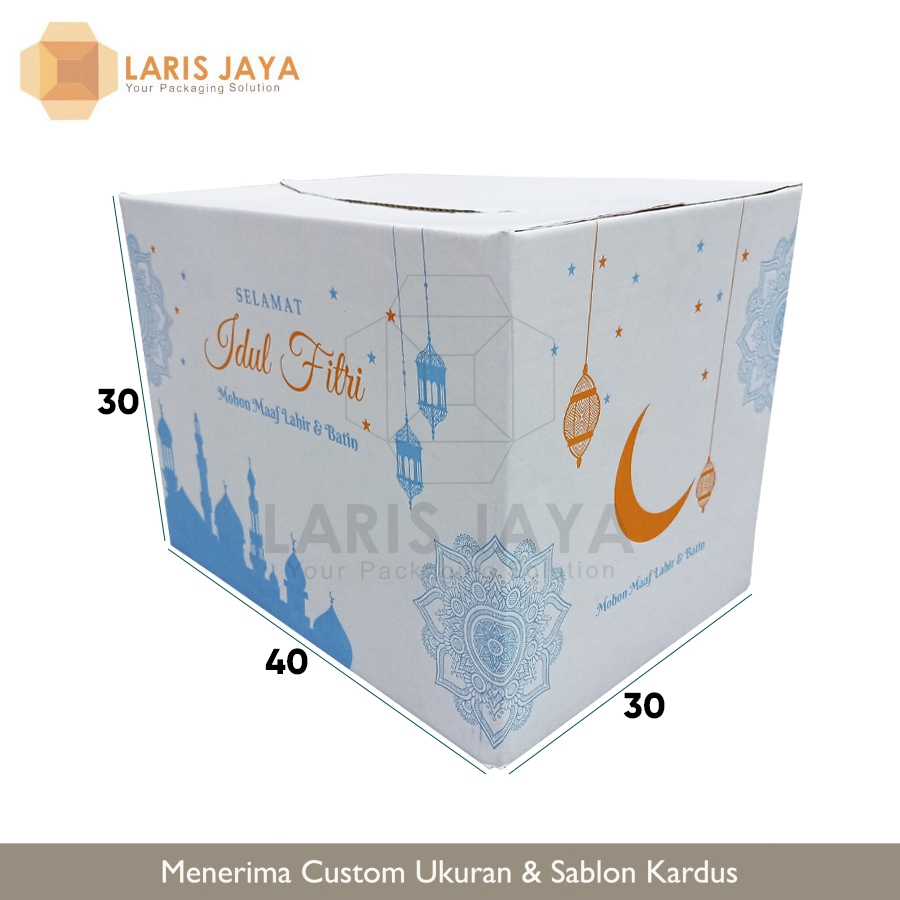 Jual Kardus Putih / Box Parcel Lebaran / Box Idul Fitri Putih / Kardus ...