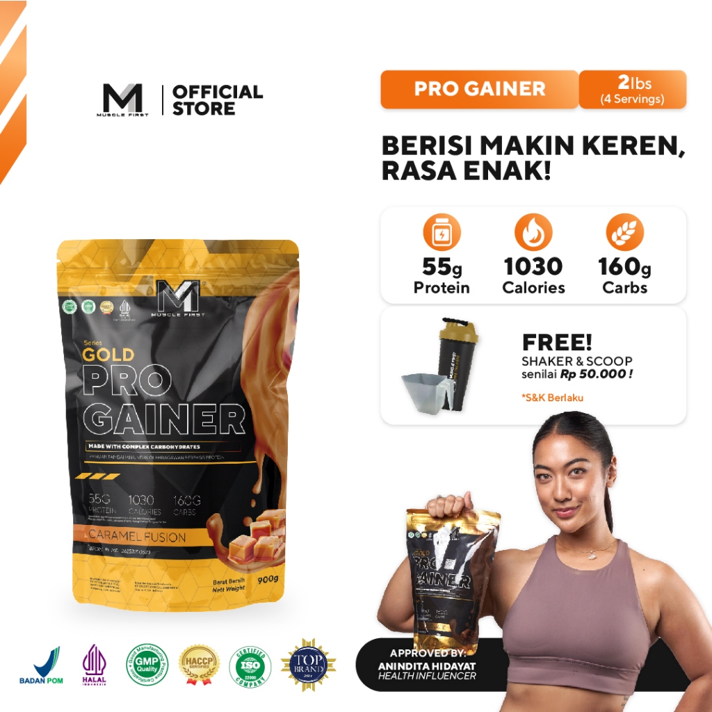 Jual MUSCLE FIRST Pro Gainer 2lbs/900gr - Mass Gainer Penambah Berat ...