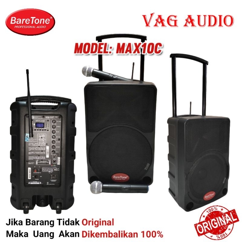 Jual SPEAKER PORTABLE BARETONE MAX10C ORIGINAL, SPEAKER PORTABLE 10 ...