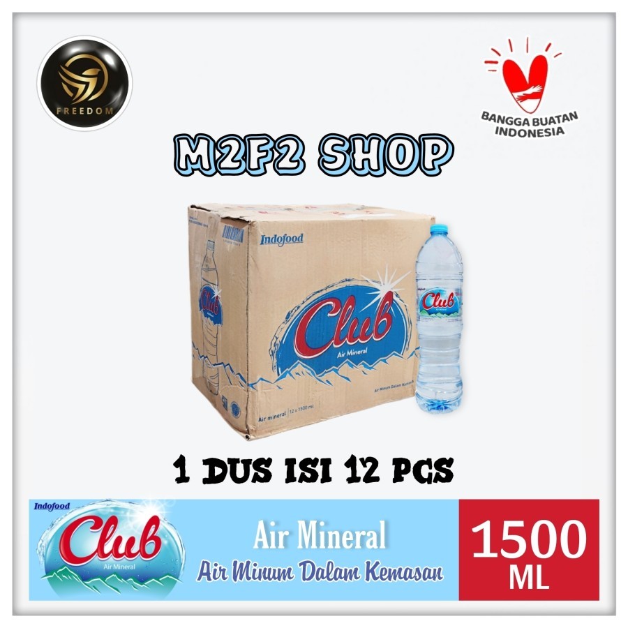 Jual Air Mineral Club Besar Botol Plastik Pet - 1500 ml | 1,5 liter ...