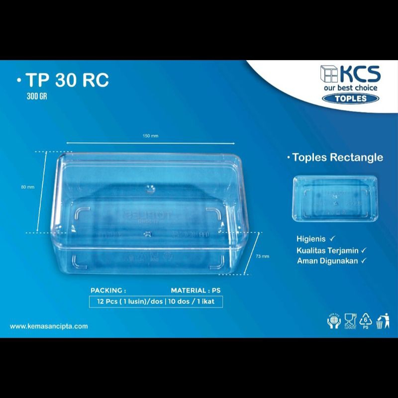 Jual Toples KCS 300 rectangle / TP30RC / Toples Kue Kering | Shopee ...
