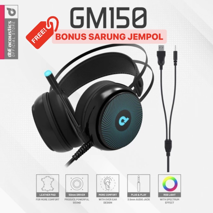 Jual DBE GM150 3.5mm Profesional Gaming Headphone DBE GM 150 | Shopee ...