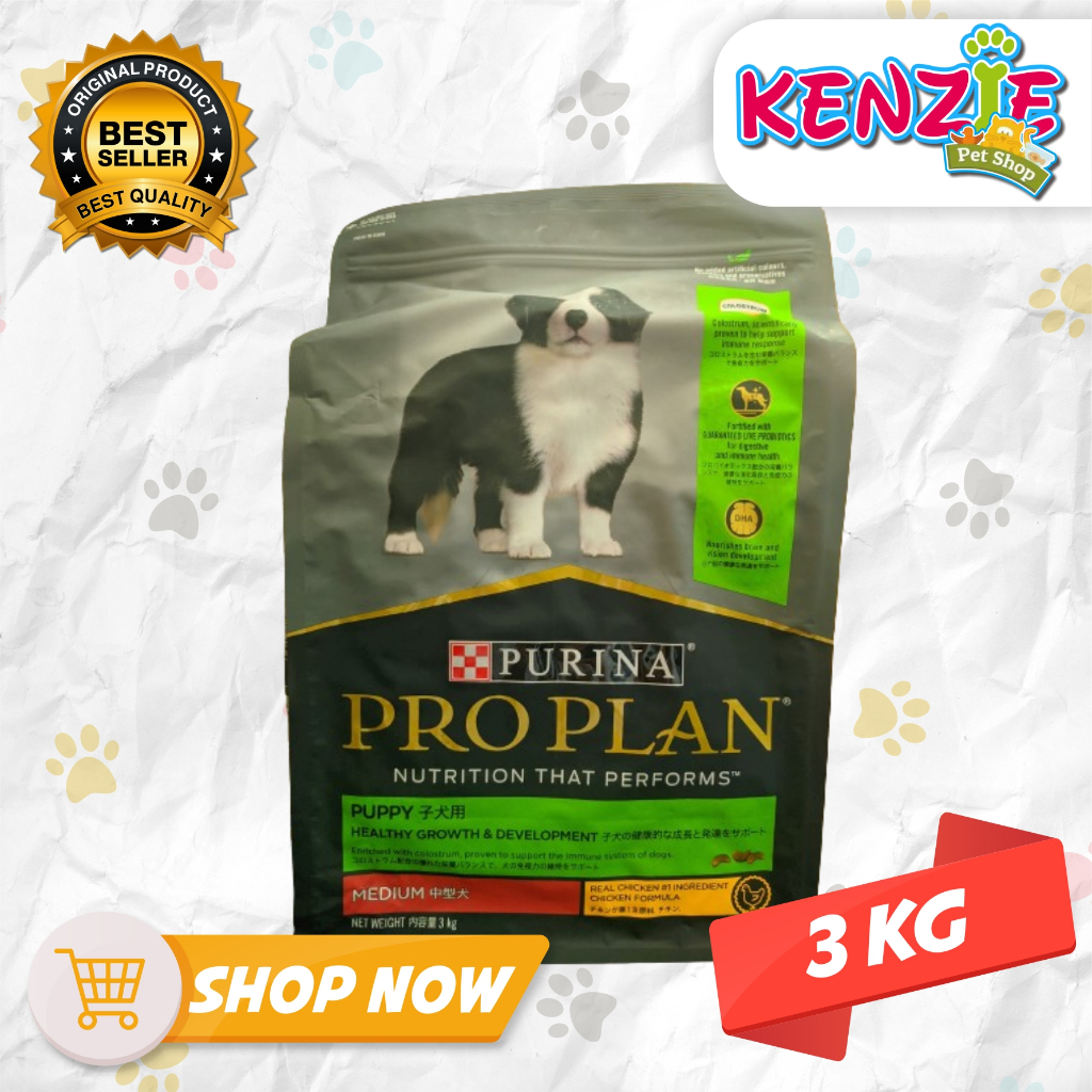 Jual ProPlan Dog Puppy Medium Chicken Makanan Anak Anjing 3kg | Shopee ...