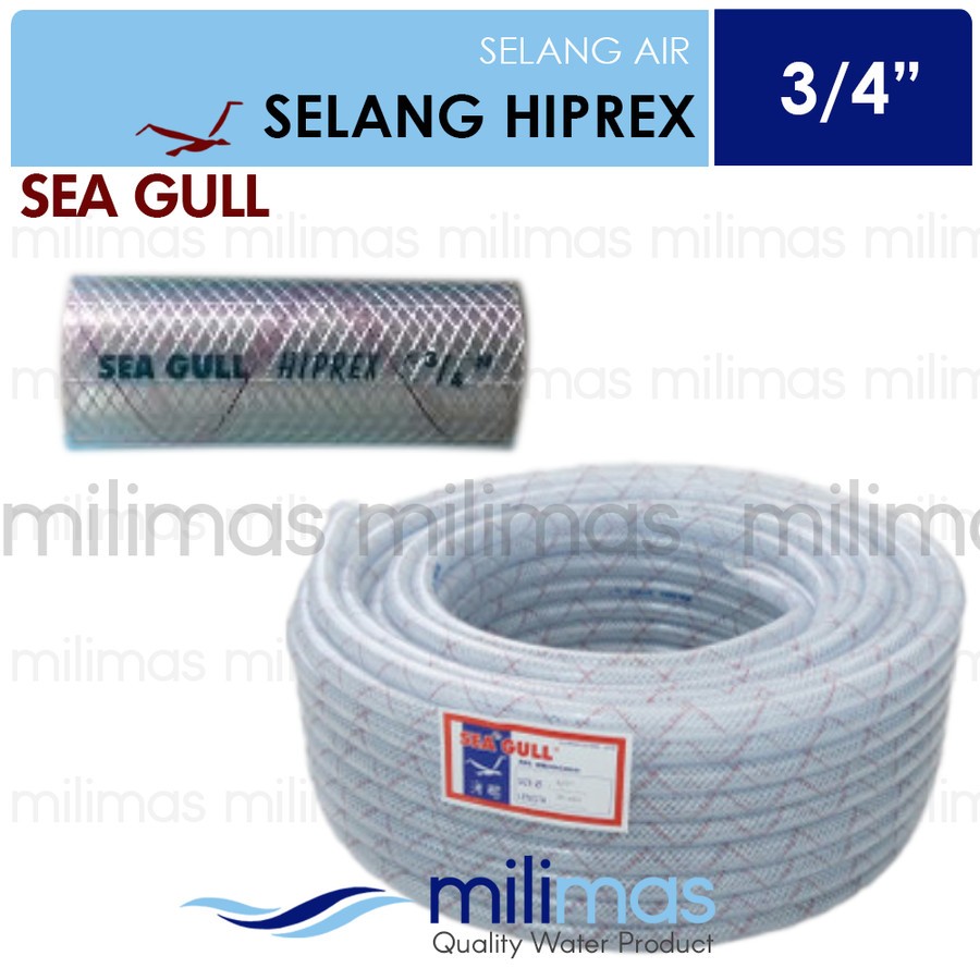 Jual SEAGULL - SELANG AIR HIPREX Uk. 3/4" - NYLON BRAIDED HOSE - CLEAR | Shopee Indonesia