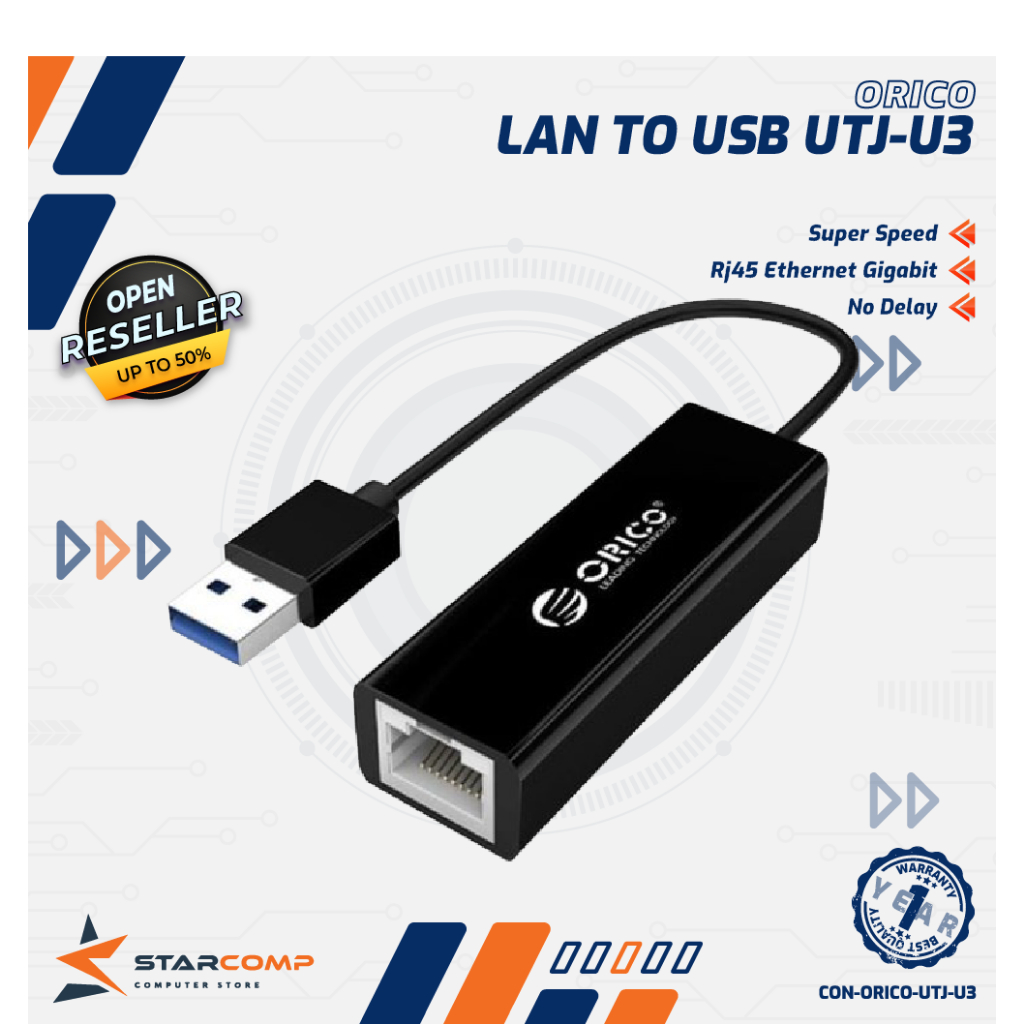 Jual LAN TO USB ORICO UTJ-U3 USB 3.0 Fast Ethernet Network Adapter ...