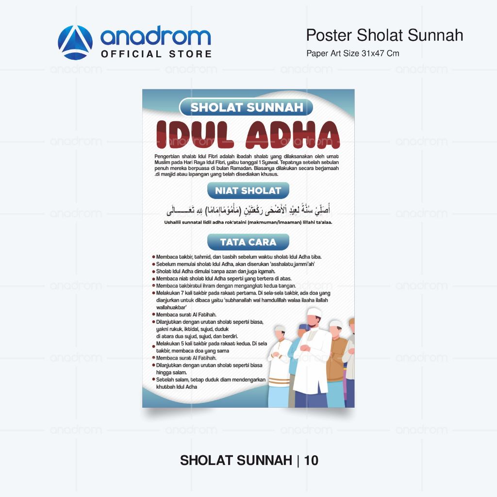 Jual Poster Macam - macam Sholat Sunnah | Poster Edukasi Islamic Anak ...