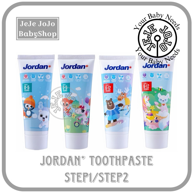 Jual Jordan* Toothpaste - Pasta Gigi Step1 0-5 years / Step2 6-12 years ...