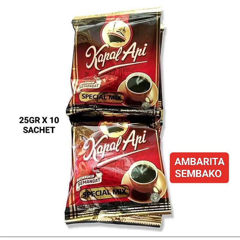 Jual KOPI KAPAL API SPECIAL MIX 25GR X 10 sachet | Shopee Indonesia