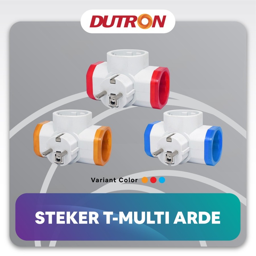 Jual Steker T Multi Warna DUTRON / Colokan Listrik Warna DUTRON STEKER ...
