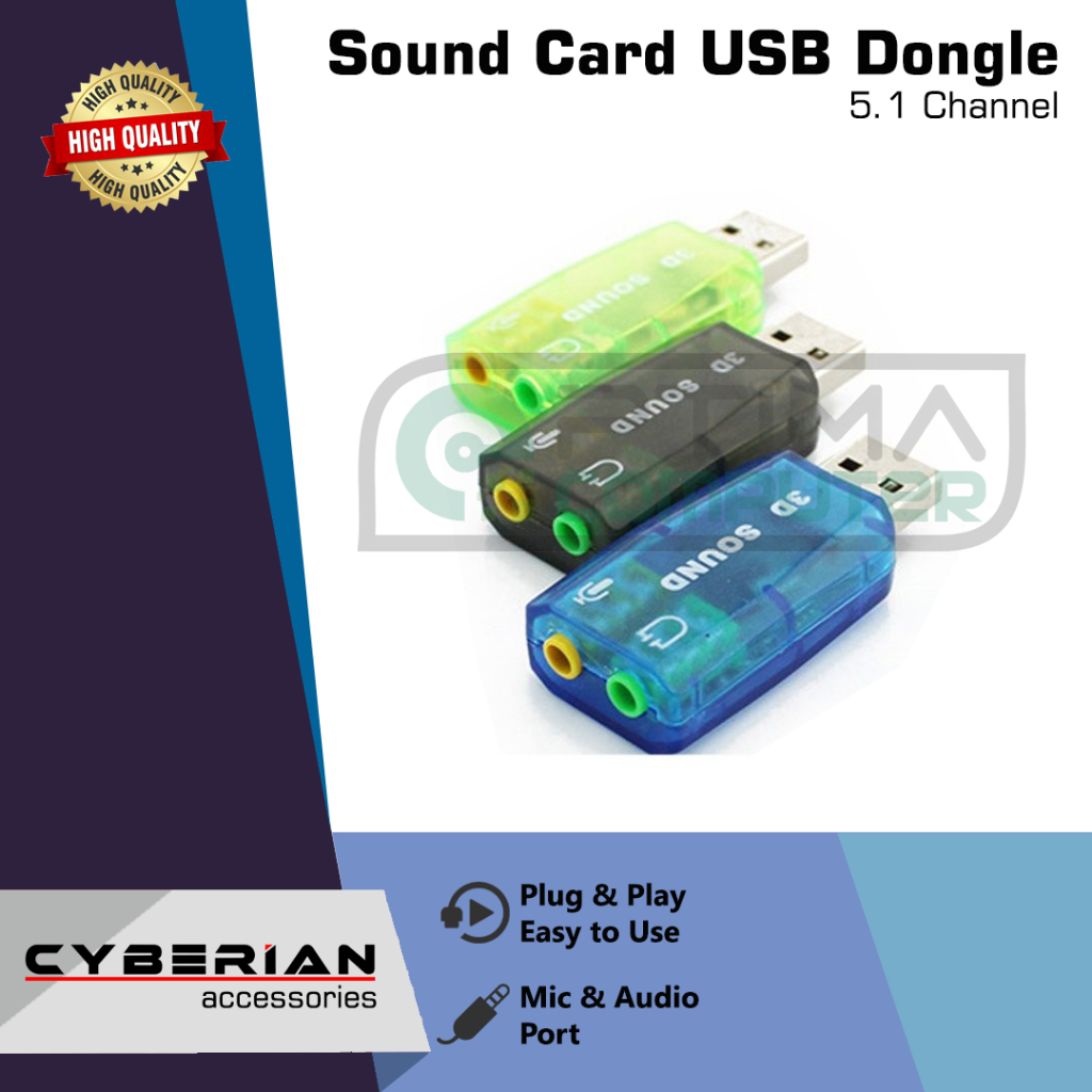 Jual USB Sound Card USB 3D 5.1 | Shopee Indonesia