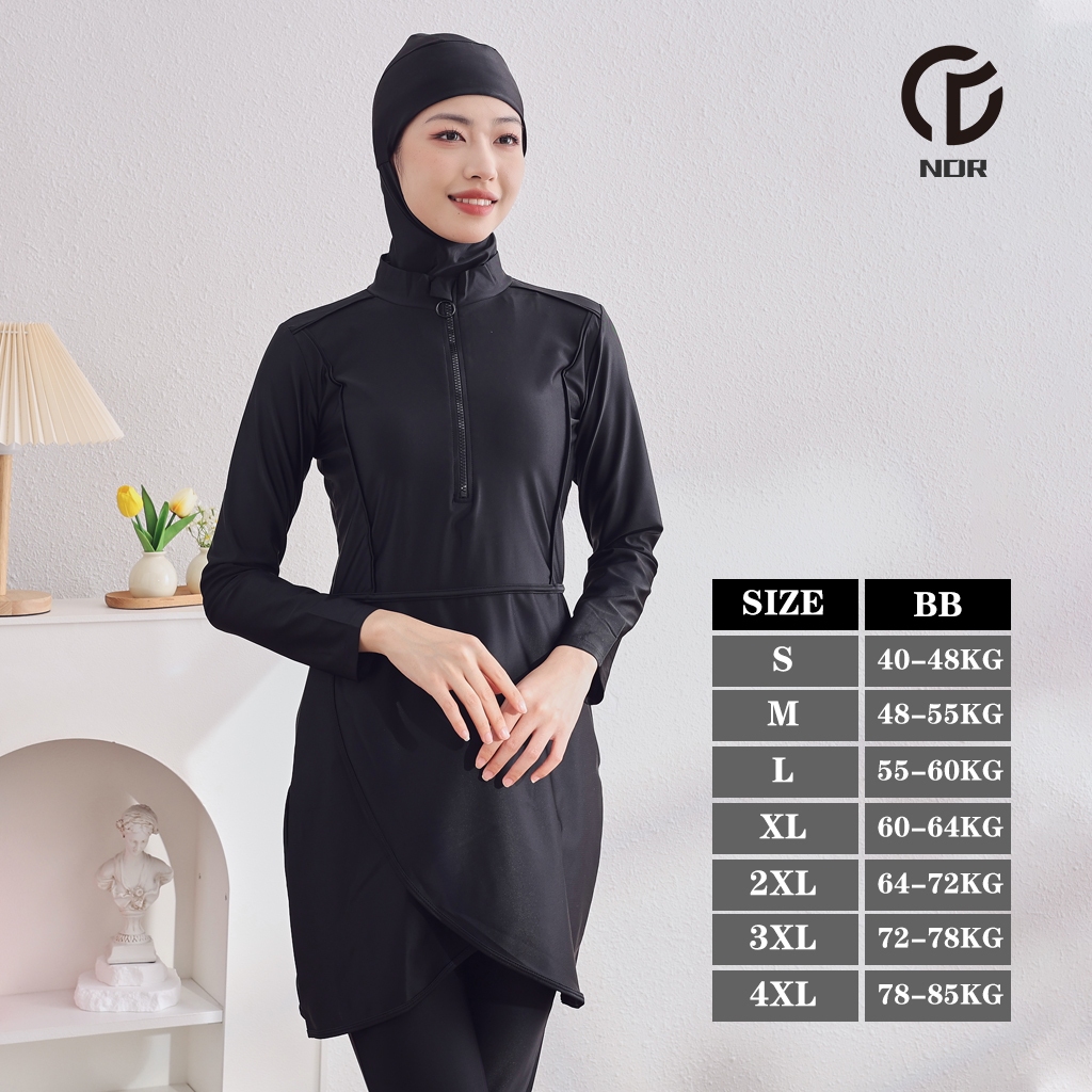 Jual Pakaian Renang Muslim Polos Polyester / Baju Renang Muslim ...